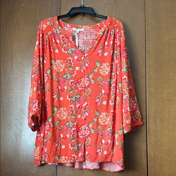 Rose & Olive | Tops | Rose Olive Nwt Button Front Blouse Sleeve Tunic ...